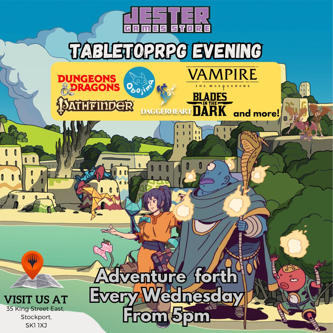 Tabletop Role-playing Game Evening – Jester Games Store